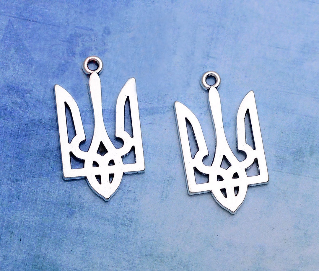 20pcs/lot Ukraine Logo Charms Antique Silver Plated Ukraine Charms Pendants DIY Supplies Jewelry ...
