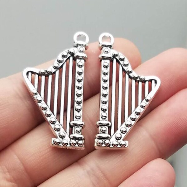 Harp Charms - Etsy