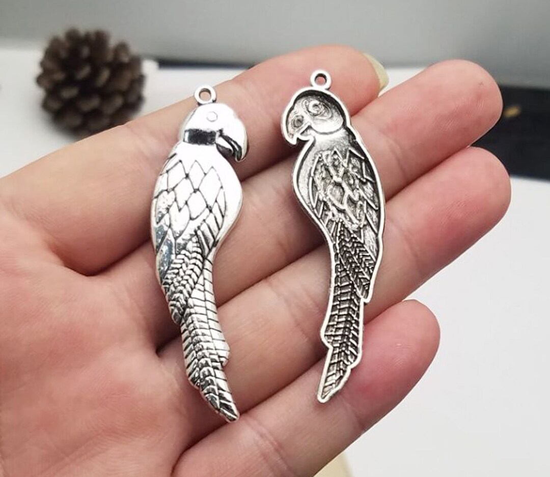 10pcs/lot Parrot Charms Pet Pendants Necklace Earrings Charm DIY Gift ...