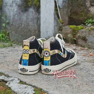 Minion Despicable Me Cartoon Custom Shoes Hand Painted Artistic ...