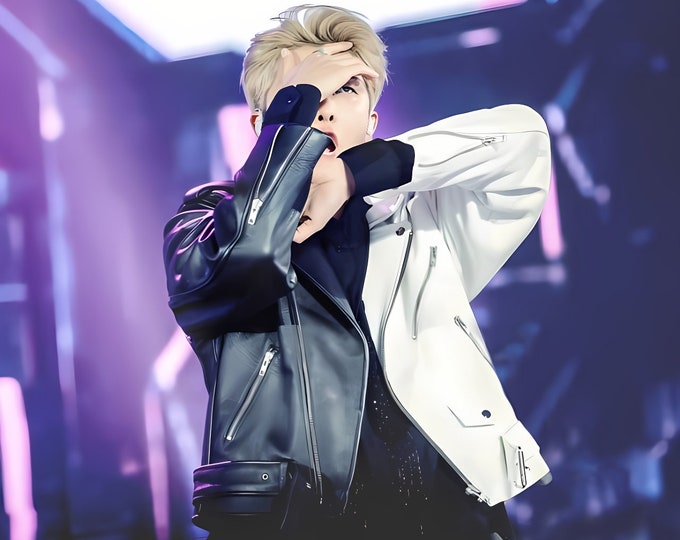 Lil Peep rapero chaqueta de cuero personalizada arte callejero Never ...