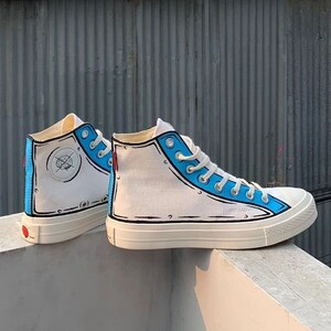 Custom Hand Painted Shoes Design Cartoon Street Art Pick Your Color ...