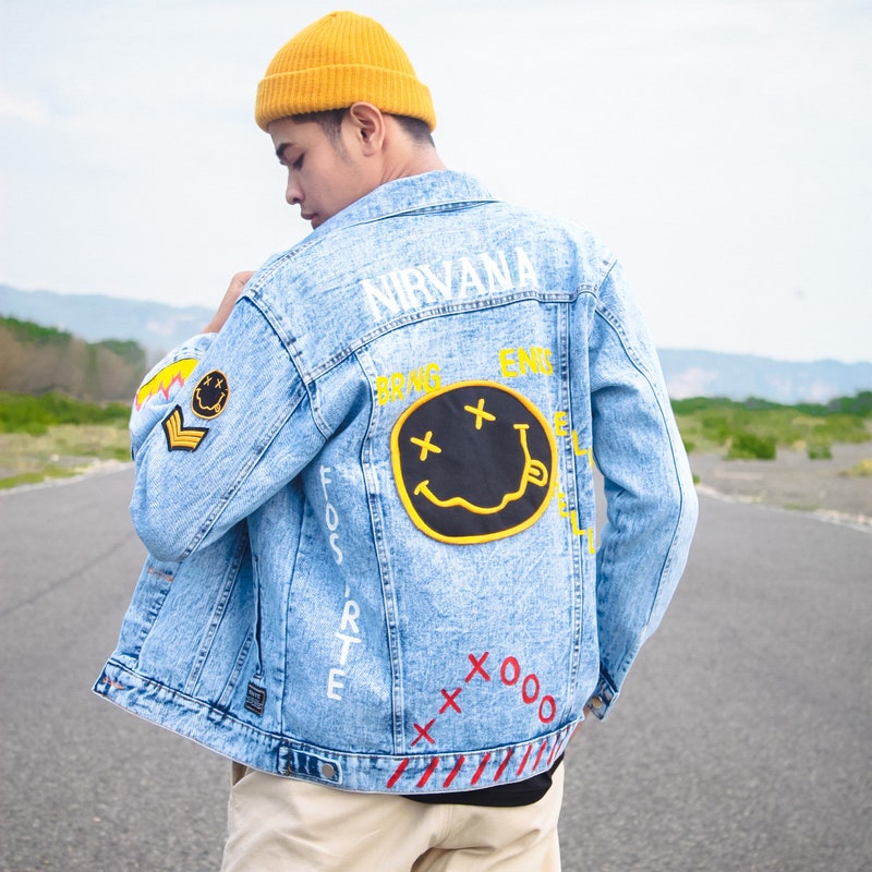 Grunge Denim Jacket - Etsy