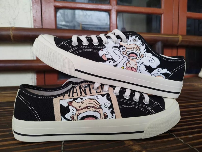 Hand Painted Anime Shoe Street Art Sneakers - Etsy