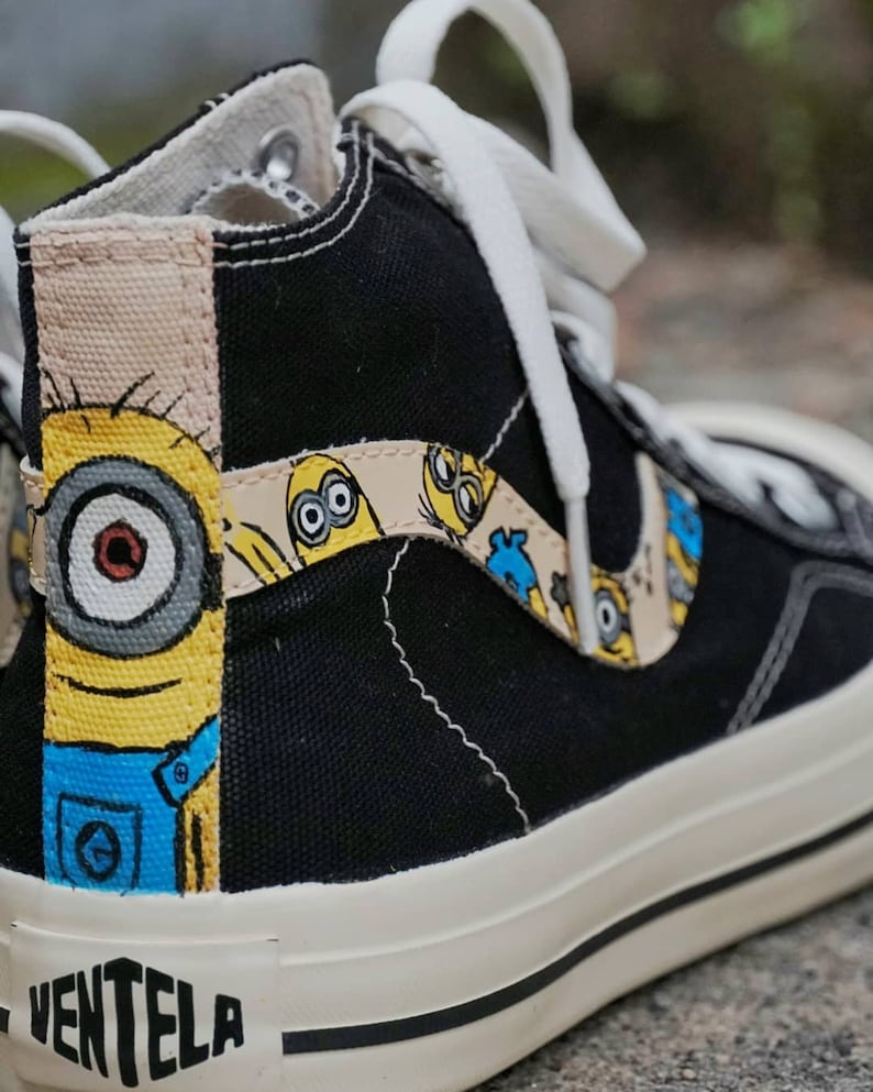Minion Despicable Me Cartoon Custom Shoes Hand Painted Artistic ...