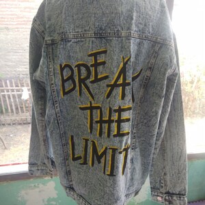 Break the Limit in Denim Jacket Aesthetic Punk Rock Concert Outfit ...