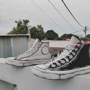 Custom Hand Painted Shoes Design Cartoon Street Art Pick Your Color ...