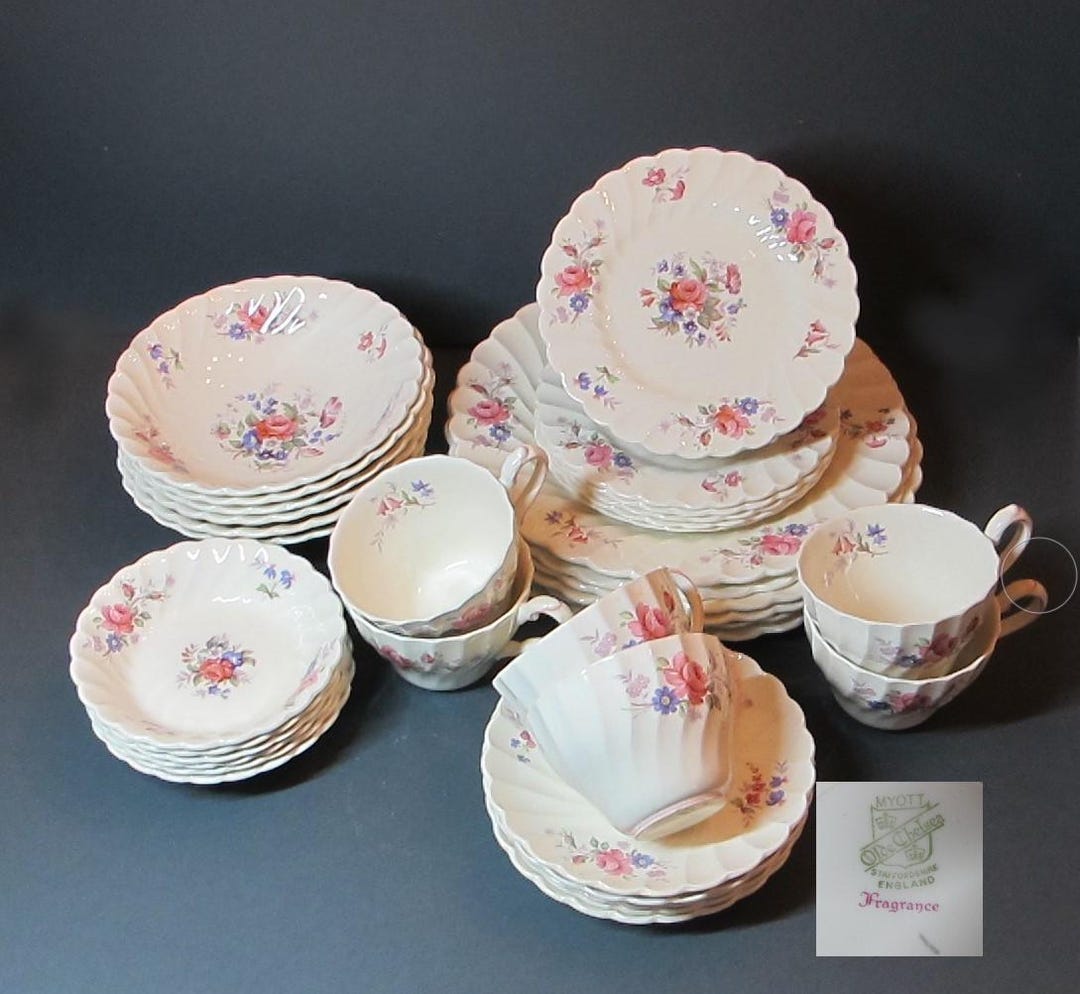 Myott, Olde Chelsea Fragrance Dinnerware Set for 6 (36 Pieces), England ...