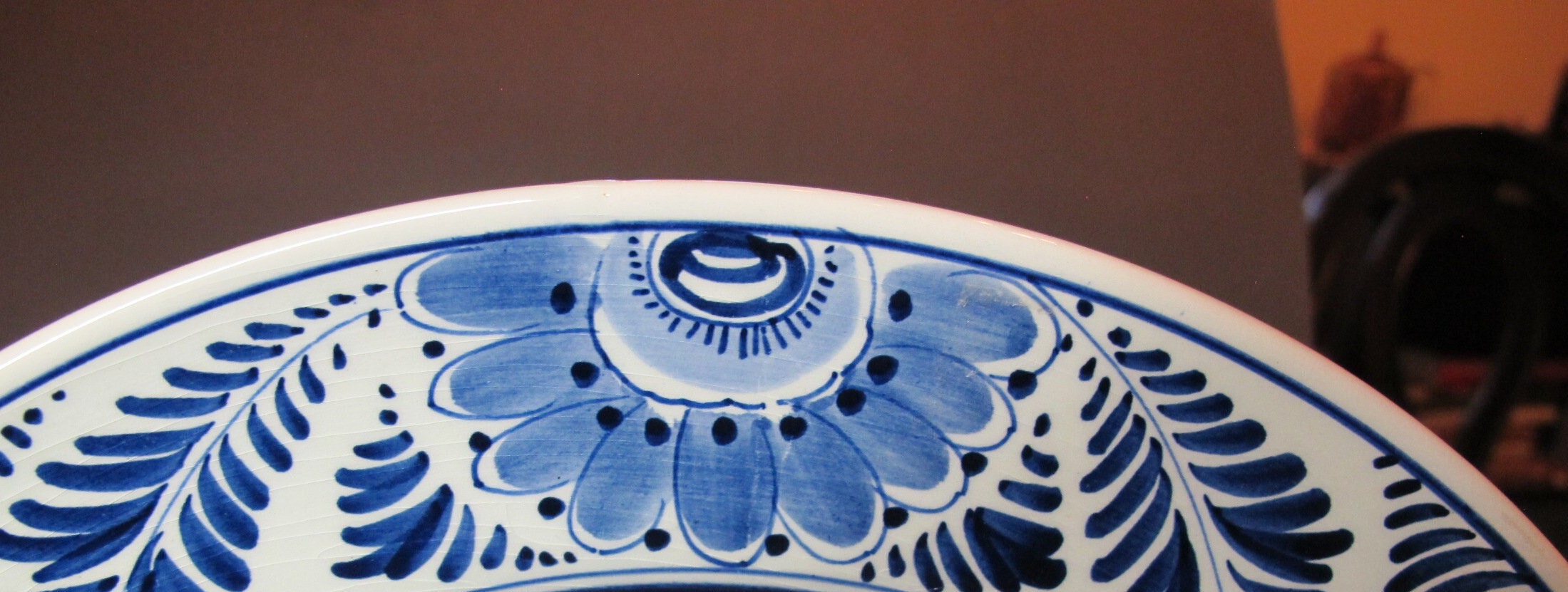 Delftse Pauw, delft Porcelain 12.75 Inch Wall Plate Painted With a ...