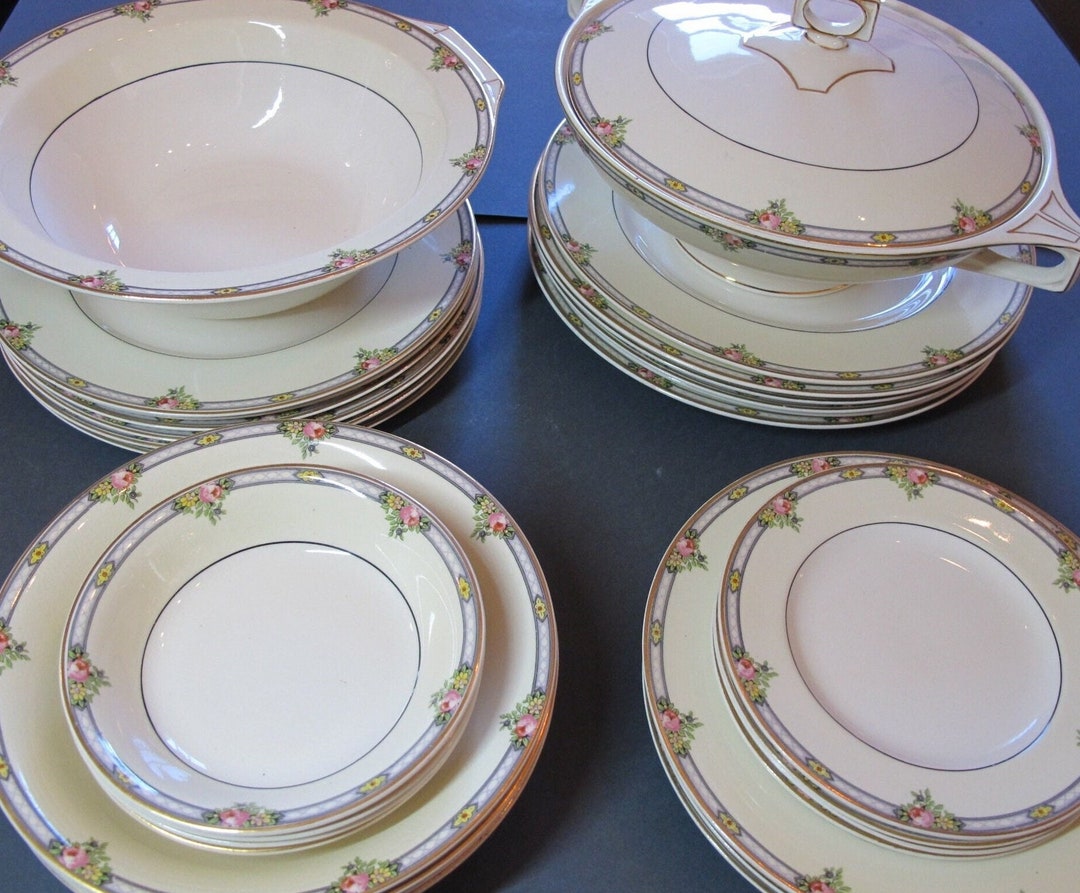 J G Meakin Sol Egbaston, 30 Piece Dinnerware Set, England, Circa 1930 ...