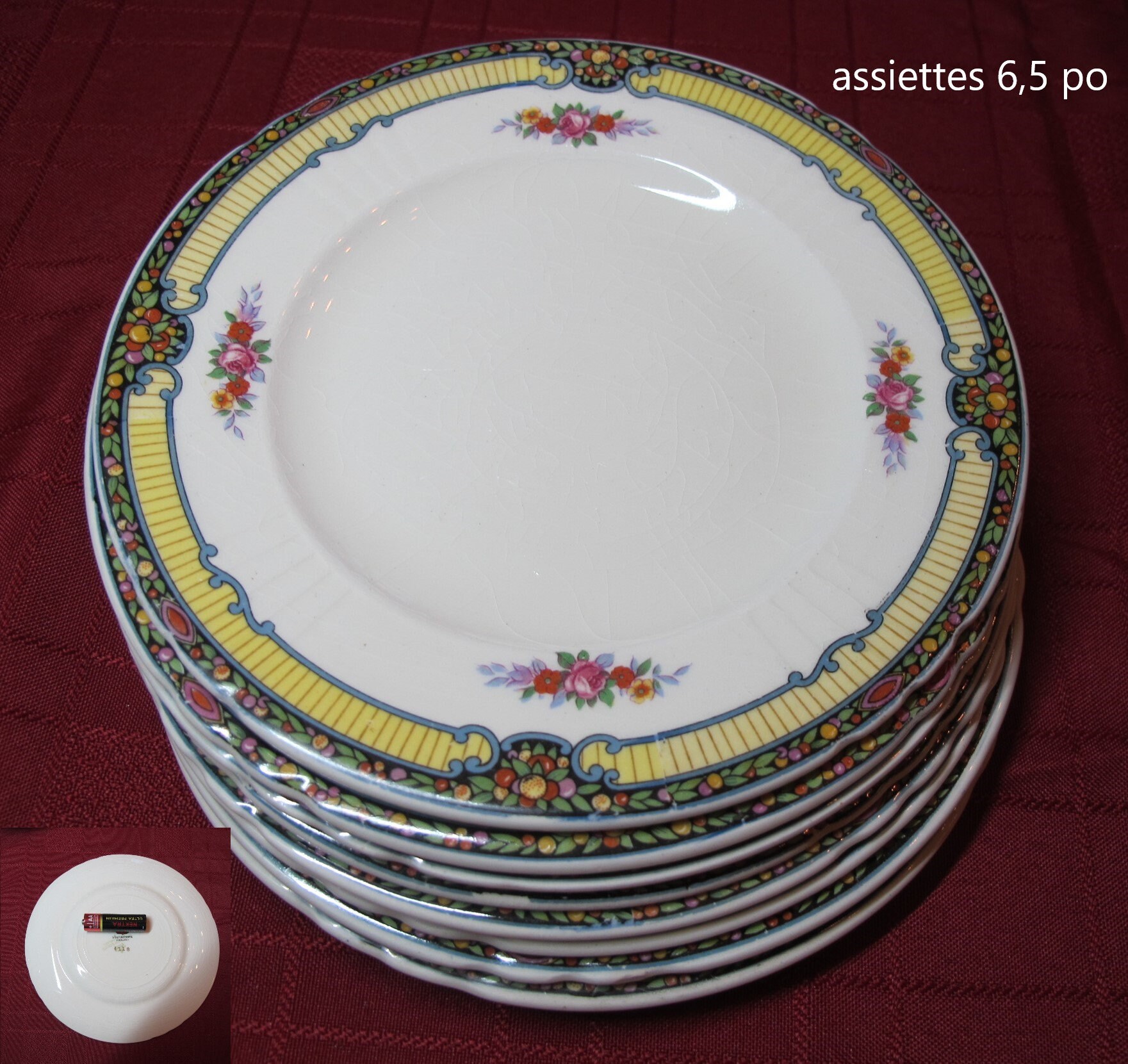 Myott Staffordshire , service de vaisselle pour 8 personnes (70 pièces ...
