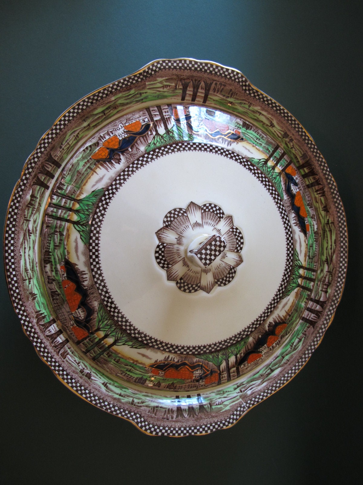 Myott Son & Co England's Countryside Art Deco Serving - Etsy