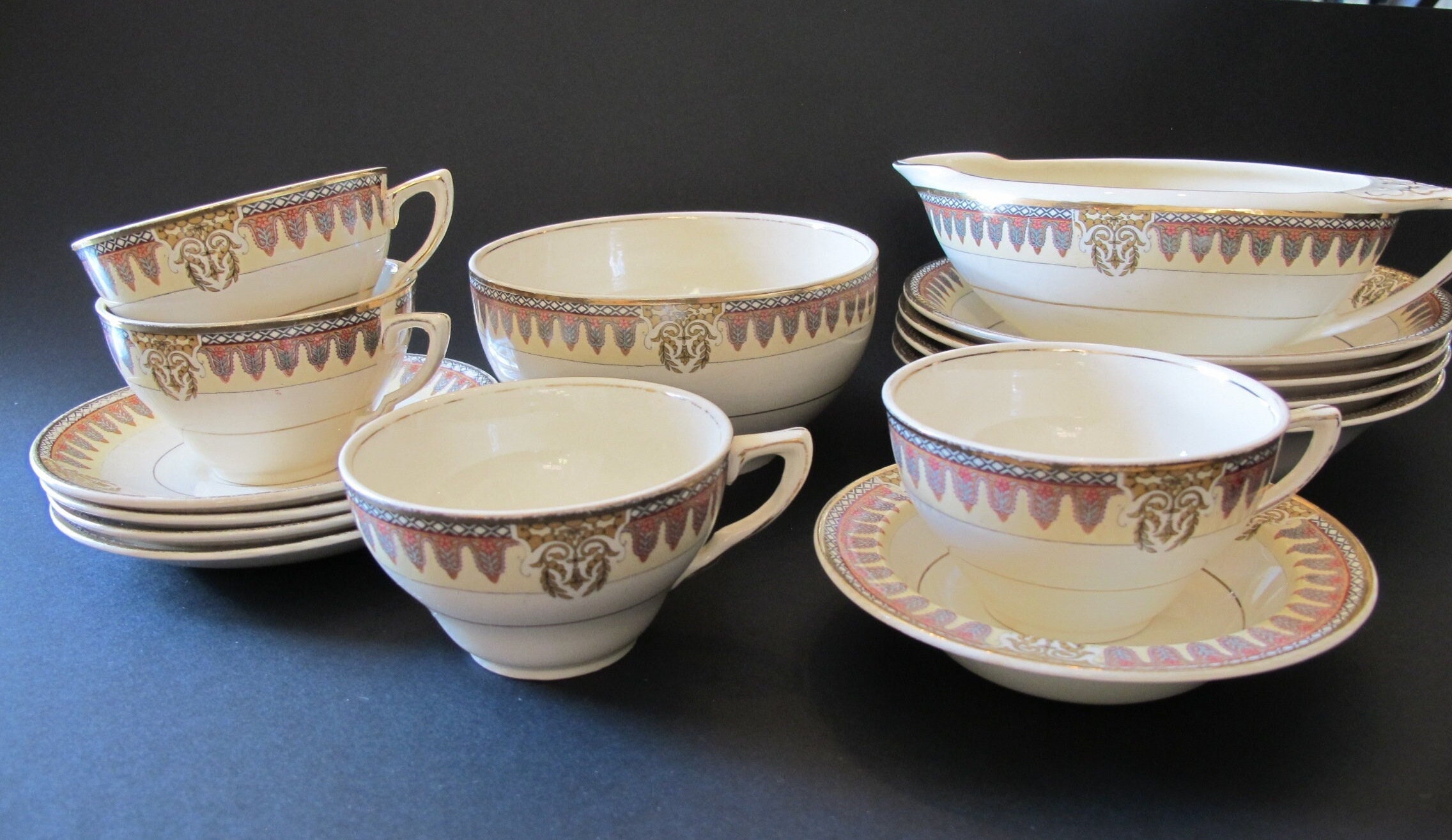 J&G Meakin, Part of Art Deco Dinnerware Set 15 Pieces, England, Circa ...