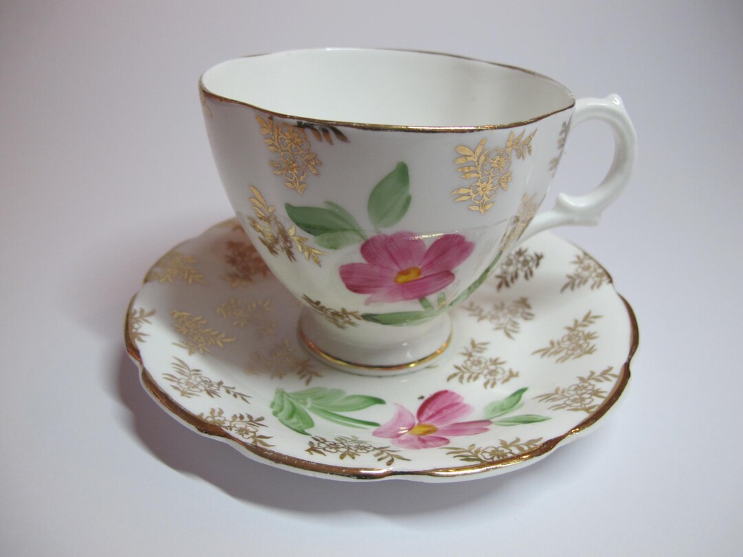 Spencer Stevenson, Chintz Royal Stuart Teacup and Saucer, England, 1951 ...