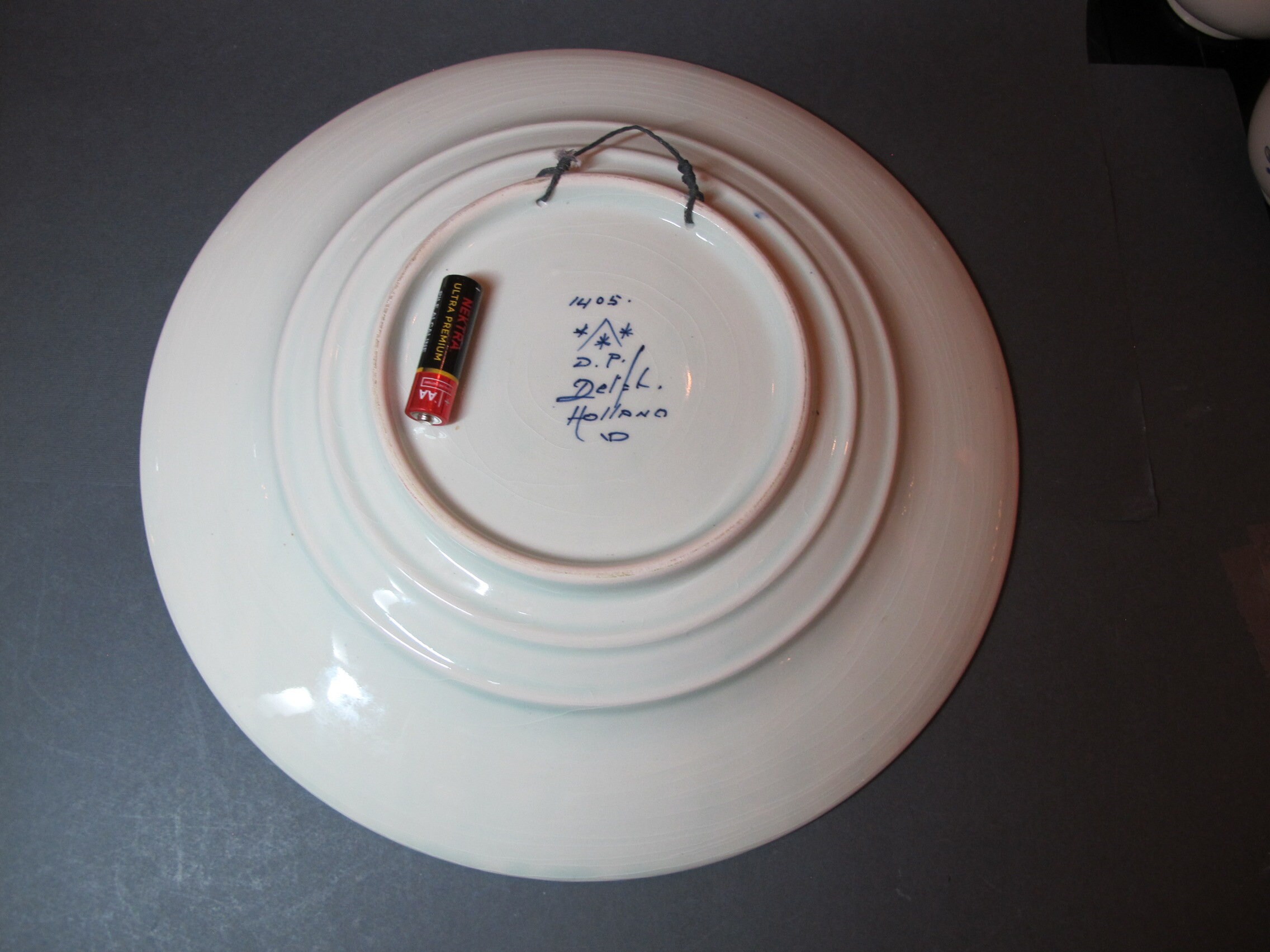 Delftse Pauw, delft Porcelain 12.75 Inch Wall Plate Painted With a ...