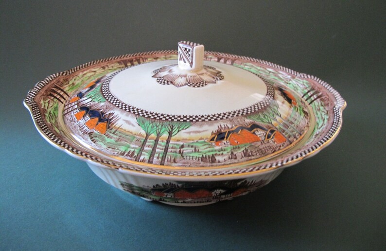 Myott Son & Co England's Countryside Art Deco Serving - Etsy