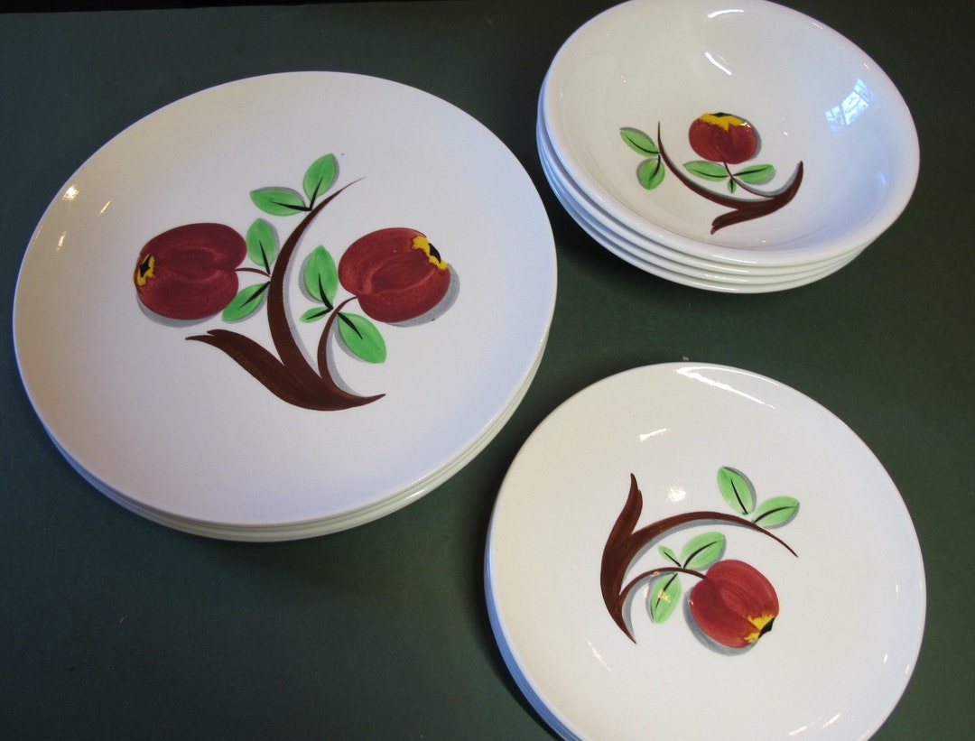 Adams, Part of Hand Painted Red Apple Dinnerware Set, England, Circa ...