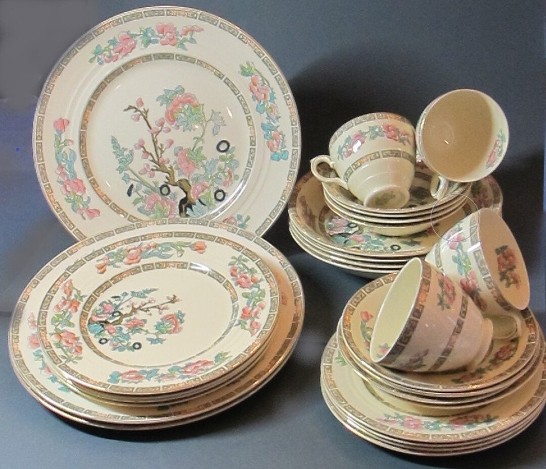 New Hall Hanley Staffordshire, Dinner Service for 4 People (28 Pieces ...