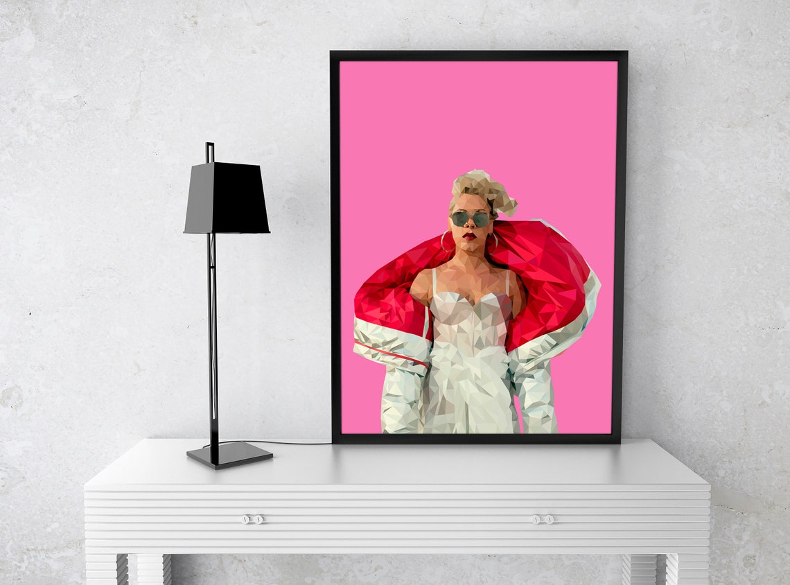 Pink Pop Music Singer Wall Decor Print Beautiful Trauma - Etsy