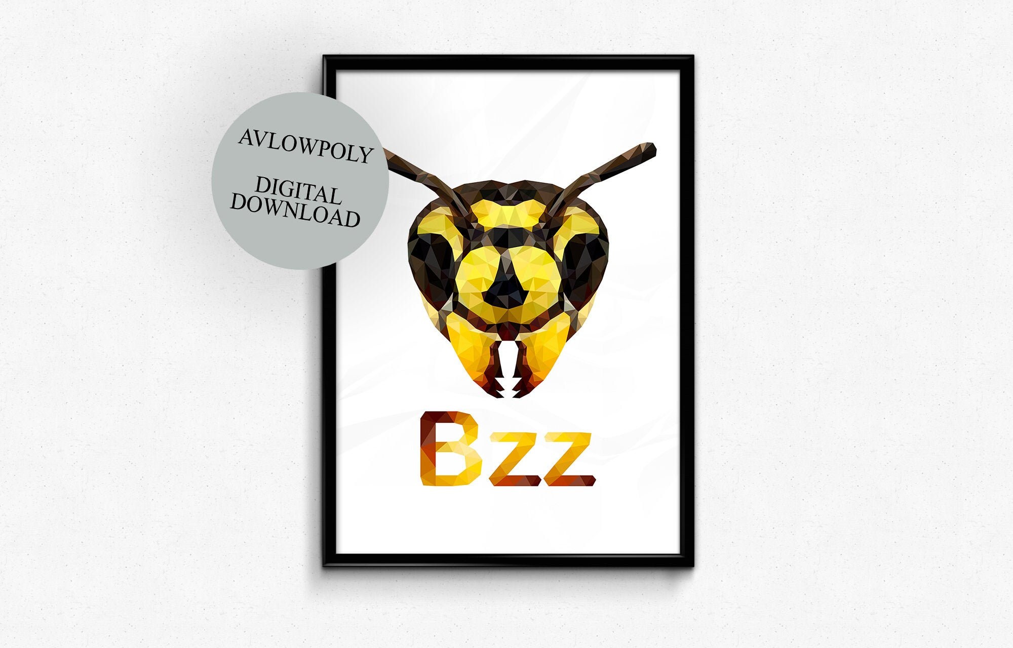 Bee Poster, Bee Digital Paper, Nursery Wall Art, Bzz - Etsy