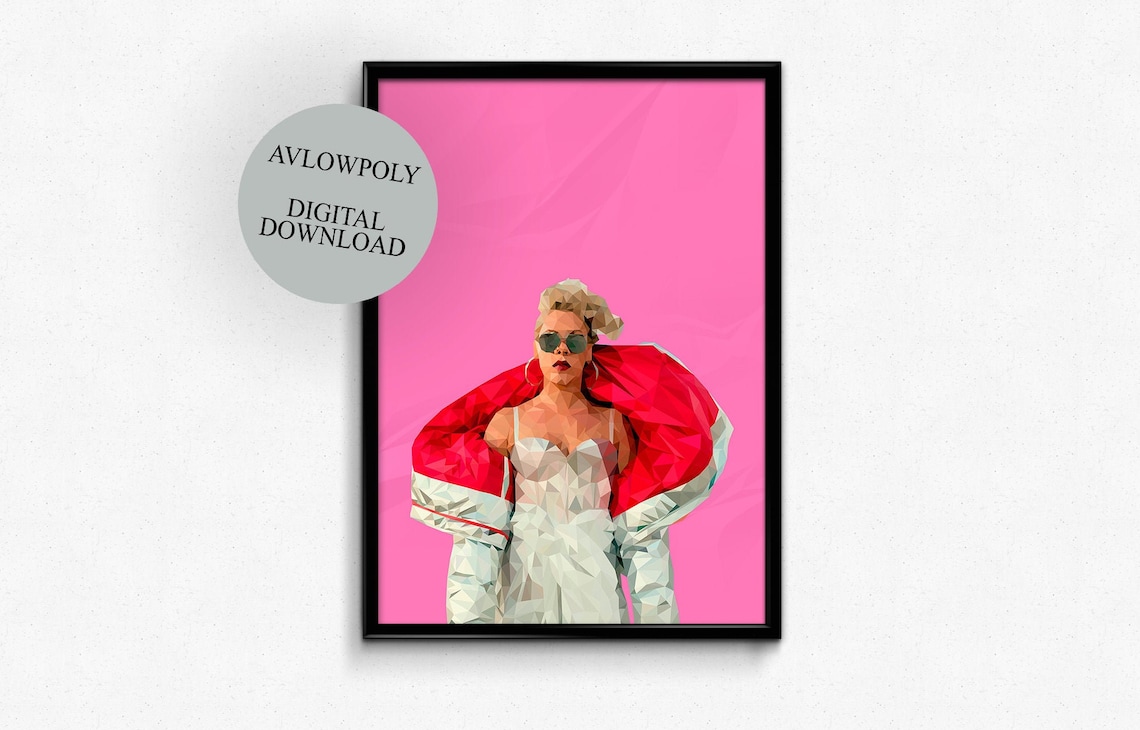 Pink Pop Music Singer Wall Decor Print Beautiful Trauma - Etsy