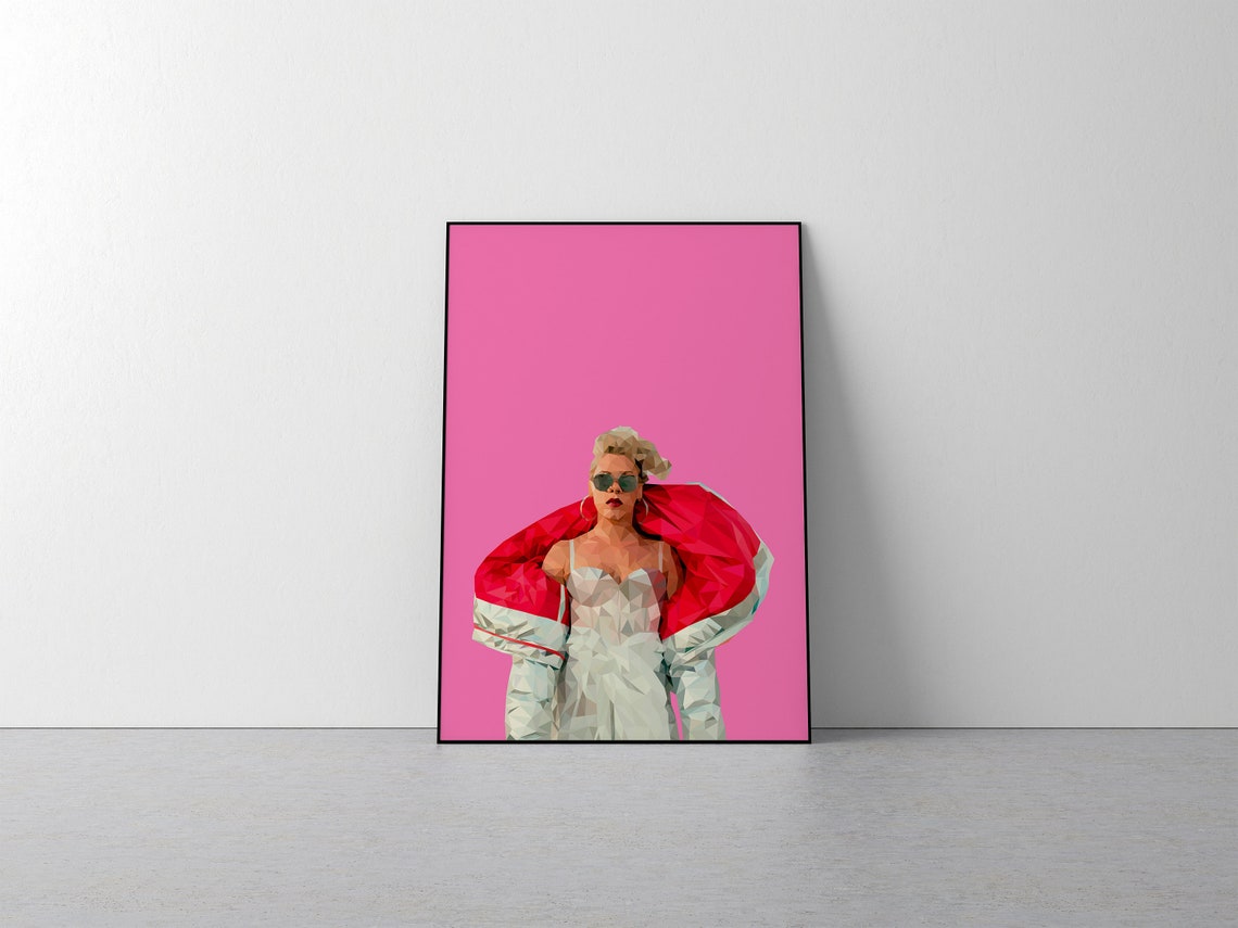 Pink Pop Music Singer Wall Decor Print Beautiful Trauma - Etsy