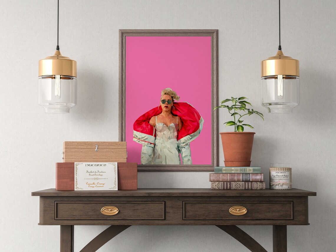 Pink Pop Music Singer Wall Decor Print Beautiful Trauma - Etsy