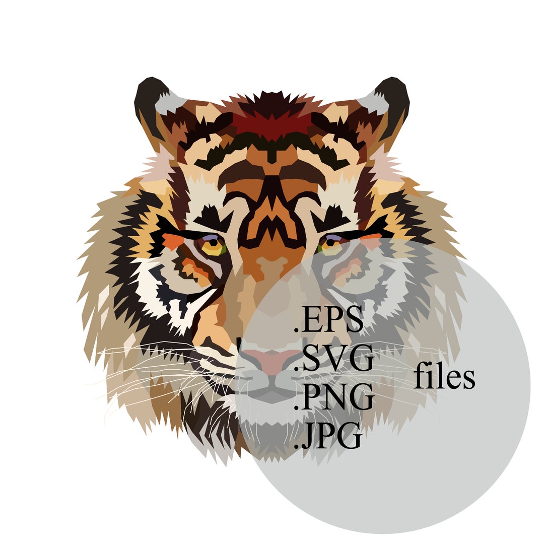 Tiger Head SVG, Wild Animal Face, Clipart Tattoo Vector, Download PNG ...