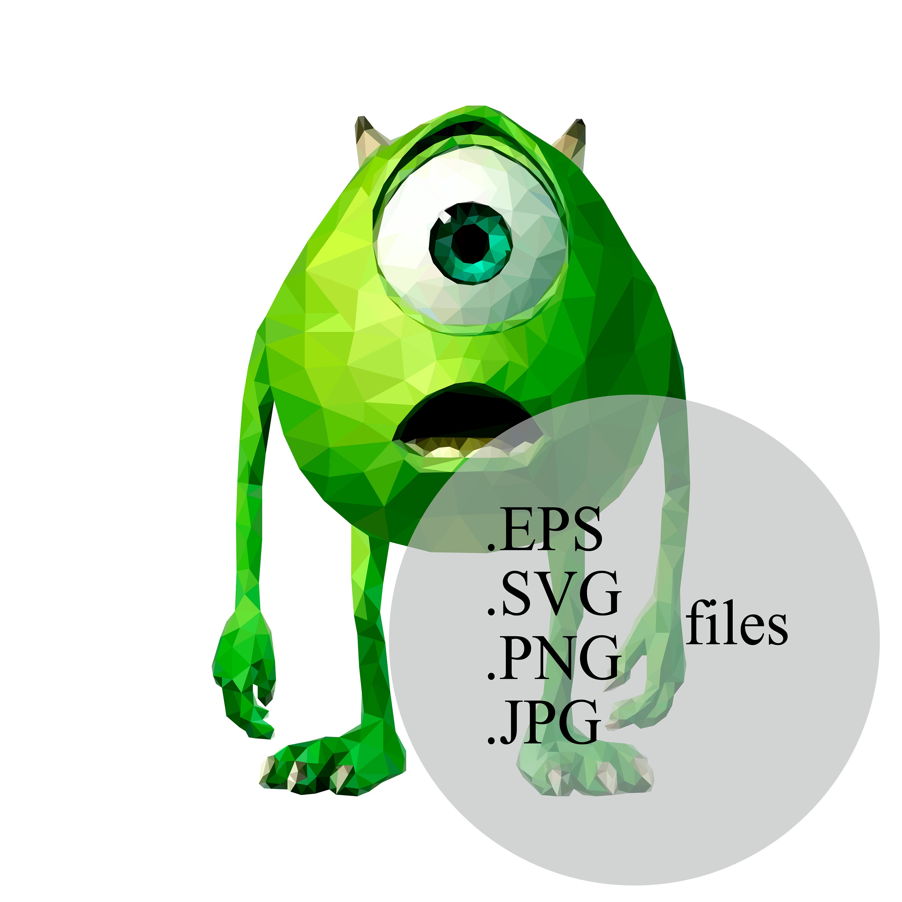 Mike Wazowski SVG Monster Inc ClipArt Monsters Universität - Etsy.de