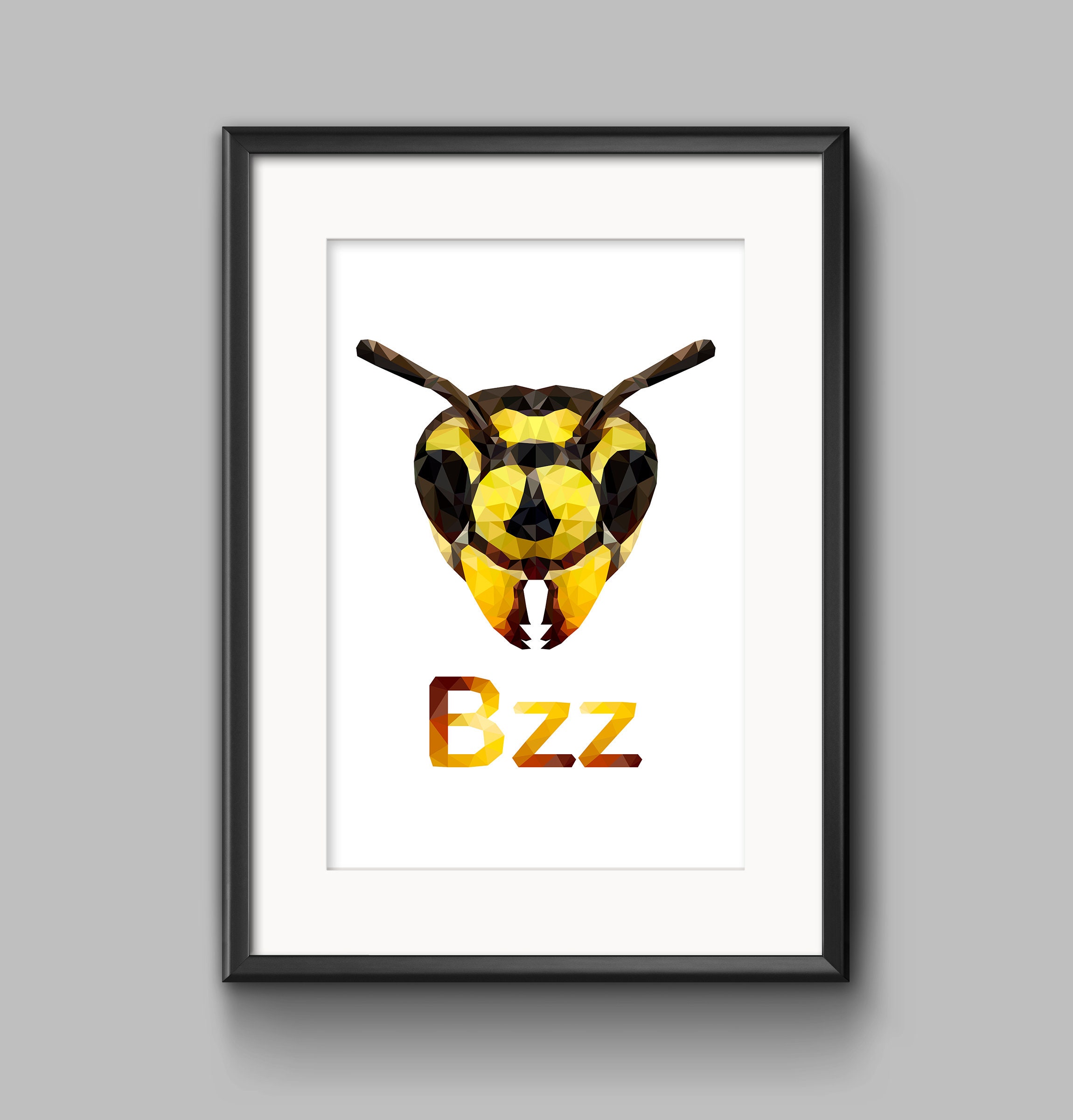 Bee Poster Bee Digital Paper Nursery Wall Art Bzz - Etsy