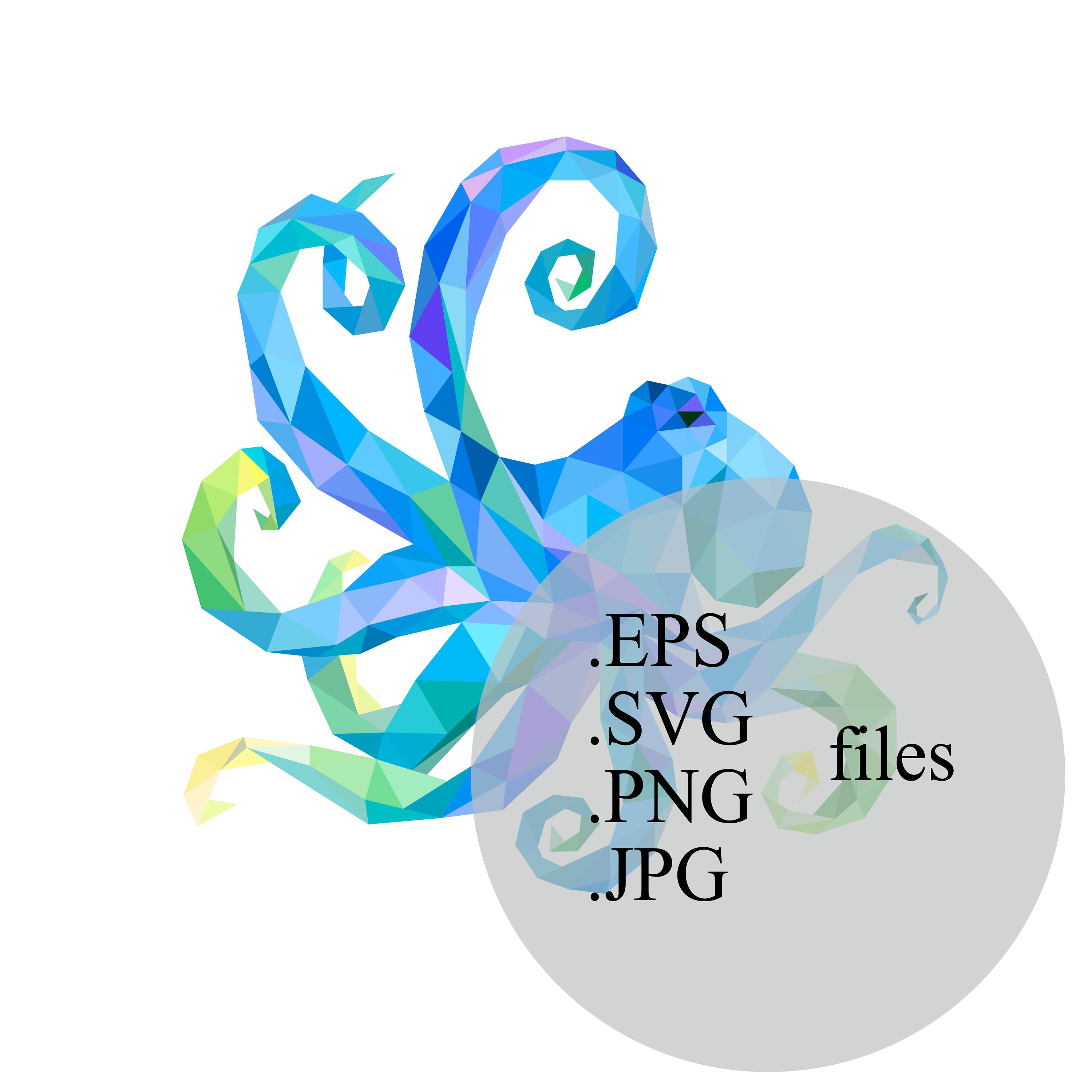 Octopus SVG Ocean Vector Octopus Clipart Digital File - Etsy