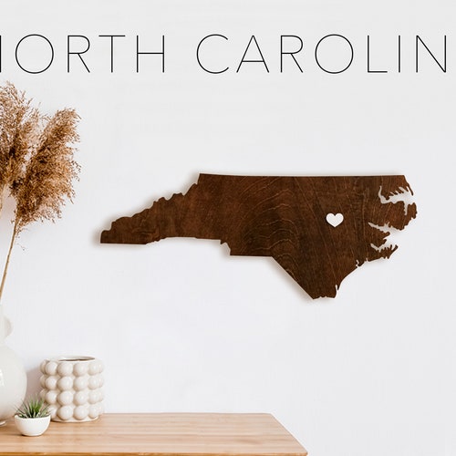 Wooden North Carolina State Sign Wall Art Decor Large Home - Etsy