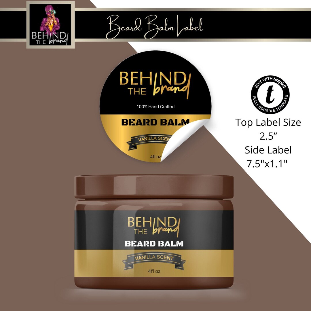 Gold Beard Balm Label - Etsy