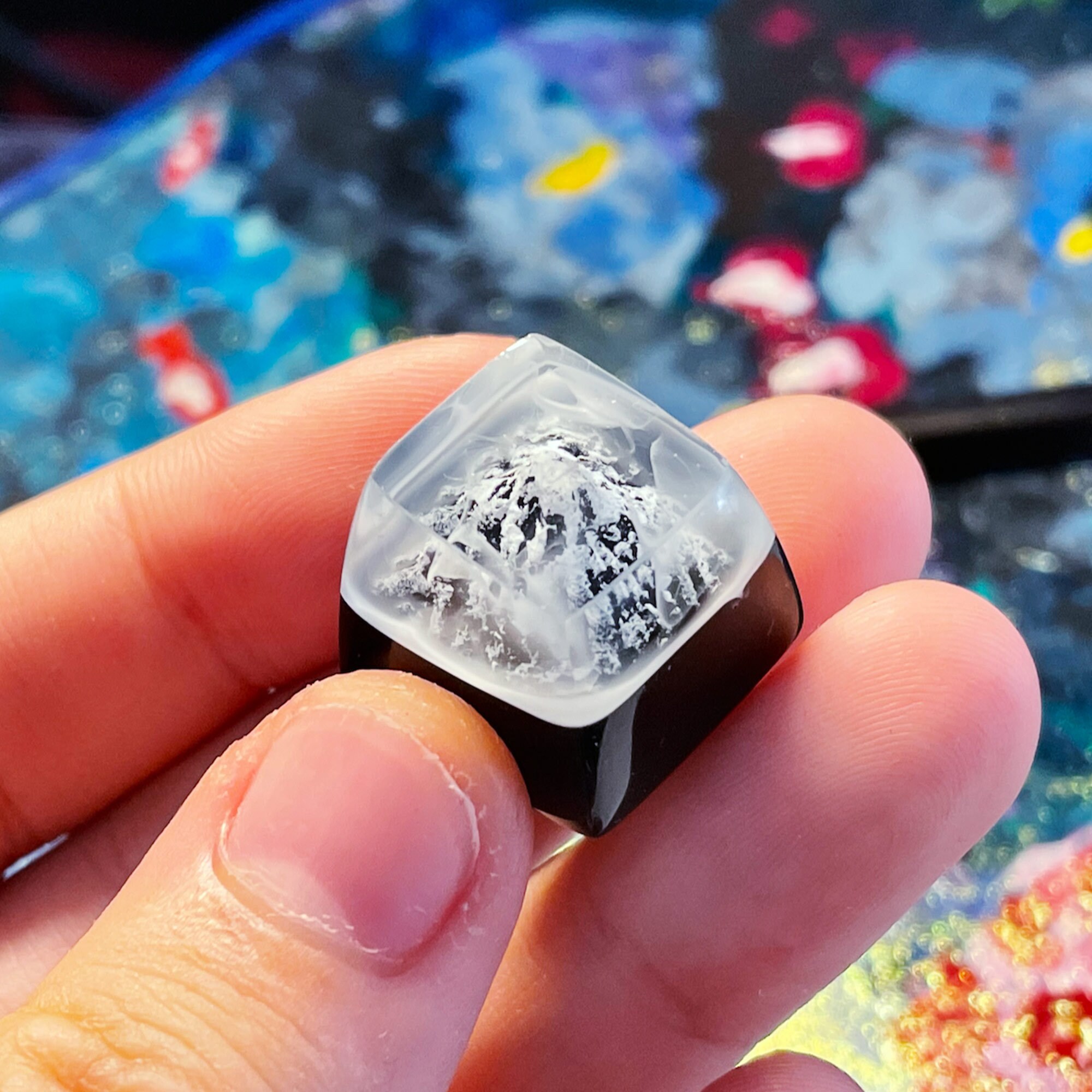 Fuji & Kunlun Mountain Handmade Keycap Artisan Keycaps , Mechanical ...