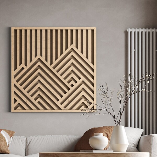 Wood Squares Wall Art - Etsy