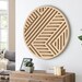 Round geometric Wall Art Modern Wood Wall Art Adstract | Etsy