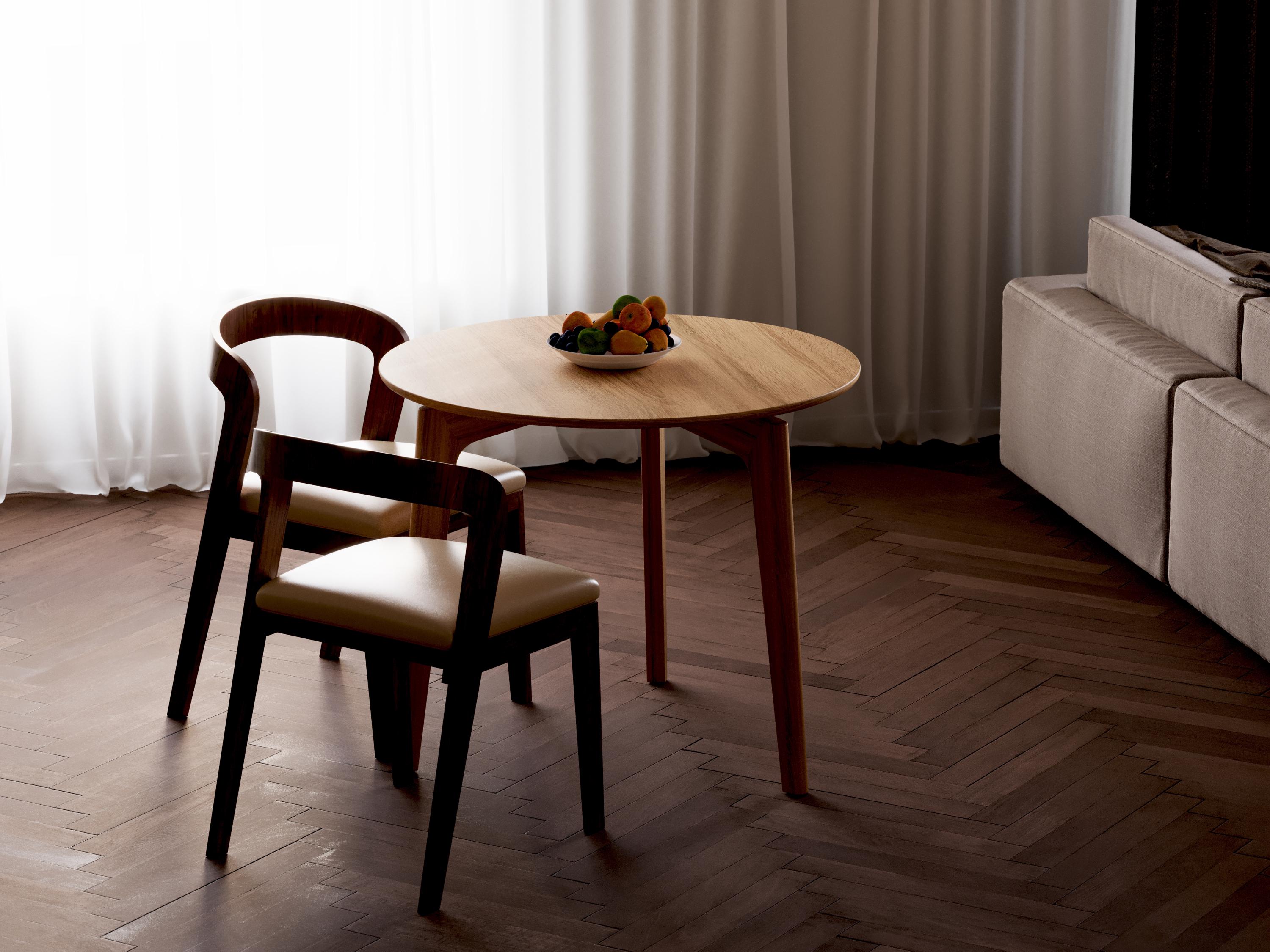 Mid-century Dining Table - Round Dining Table - Solid Oak Dining Table ...
