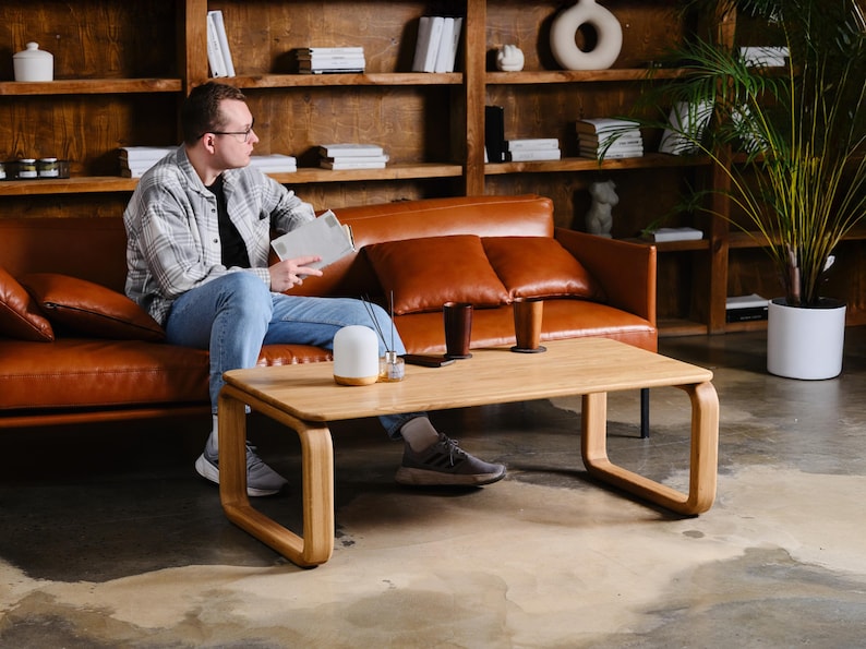 Unique Coffee Table - Modern Coffee Table - Wooden Oak Coffee Table ...