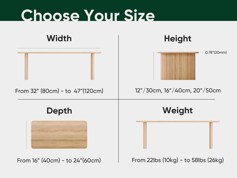 Modern Coffee Table - Wooden Oak Coffee Table - Minimalist Coffee Table ...