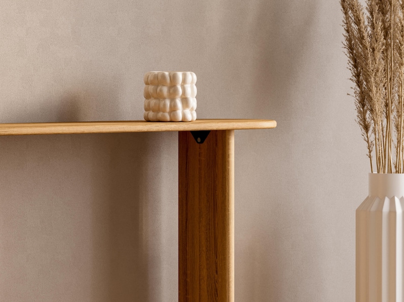 Console Table - Japandi Console Table - Oak Hallway Table - Minimalist ...