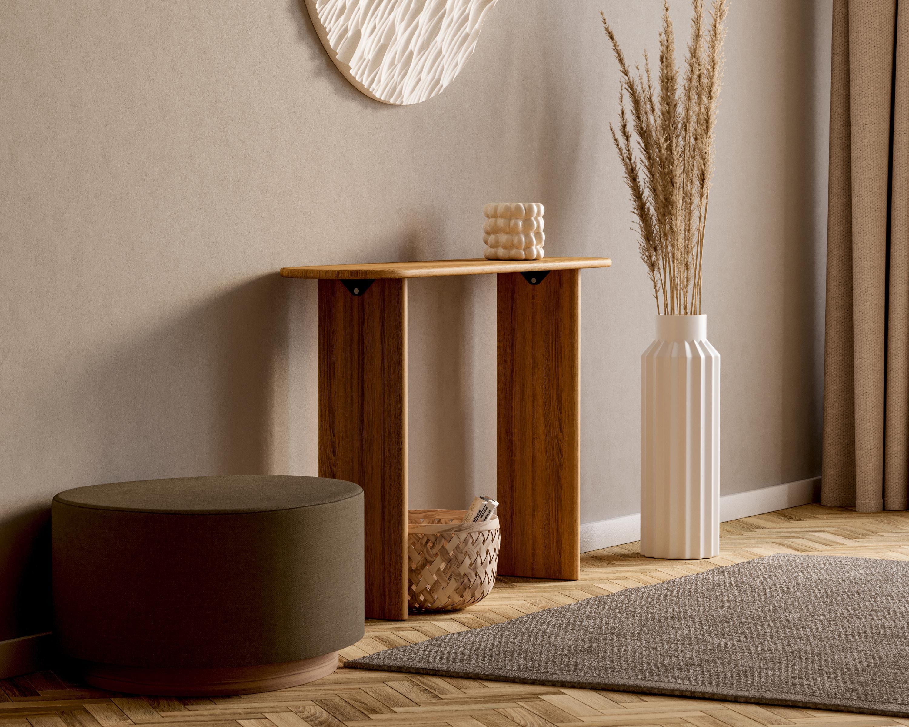 Console Table - Japandi Console Table - Oak Hallway Table - Minimalist ...