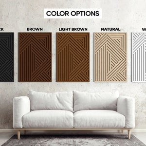 Geometric Wood Wall Art Set Geometric Wood Wall Panels Modern Wooden ...
