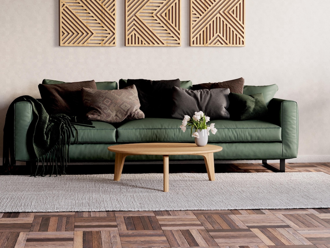 Modern Coffee Table - Round Coffee Table - Wood Coffee Table - Scandi Coffee Table - Aesthetic ...