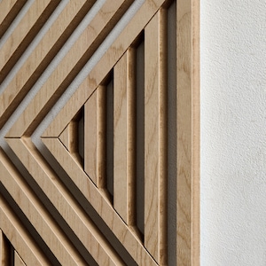 Geometric Wood Wall Art | Modern Wood Wall Art Set | Abstract Wooden ...
