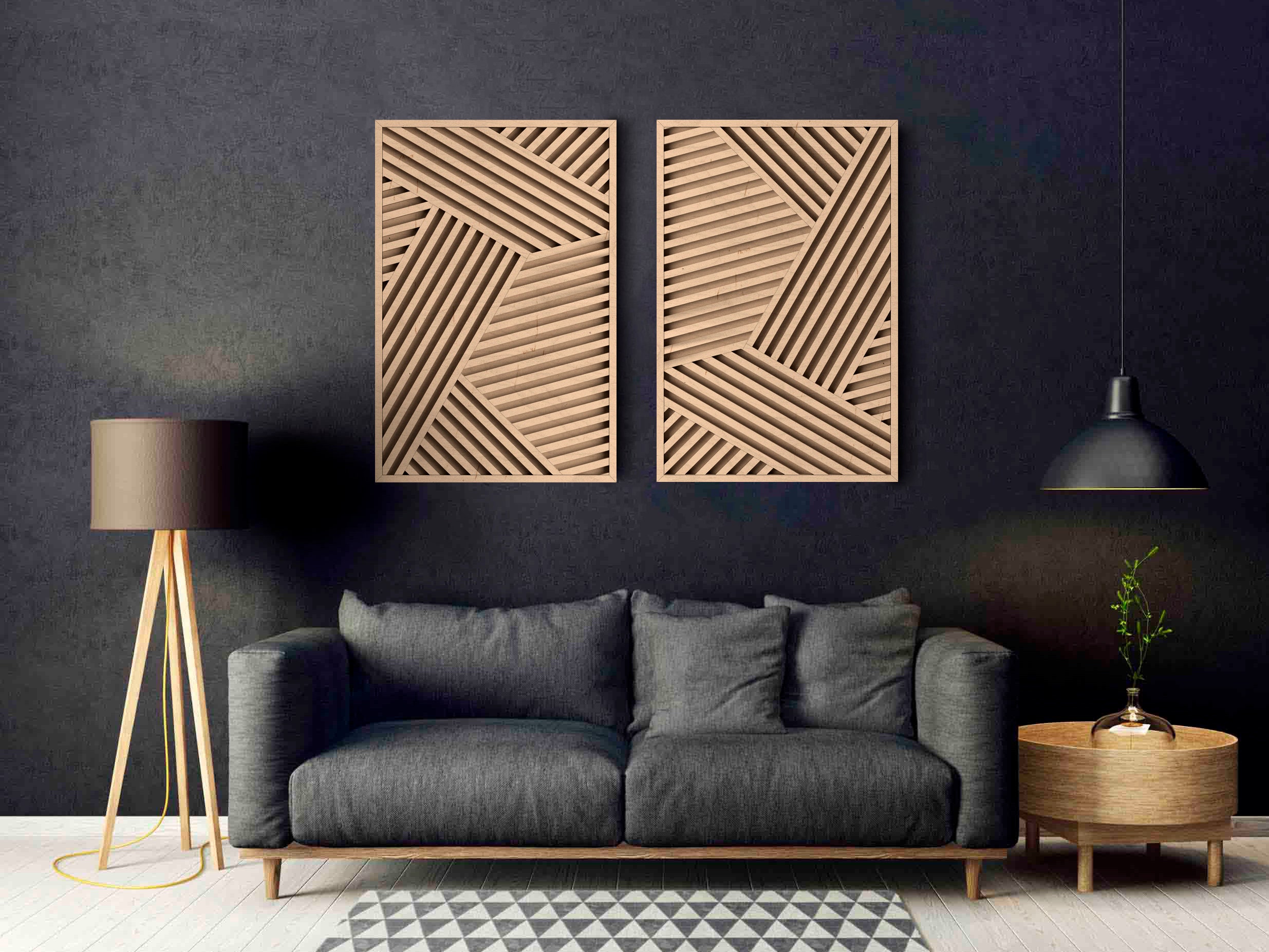 Moderne Holz-Wand-Kunst Abstrakte Holz Wandkunst | Etsy