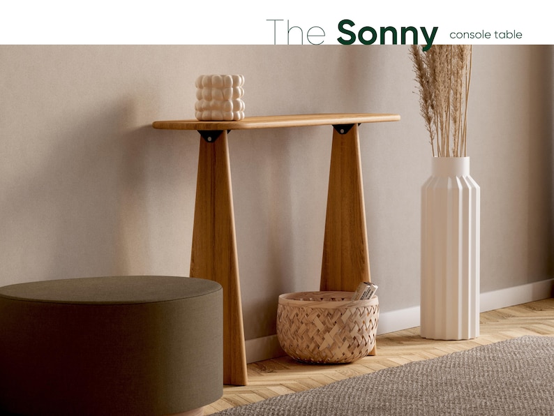 Modern Console Table - Oak Hallway Table - Scandi Console Table ...