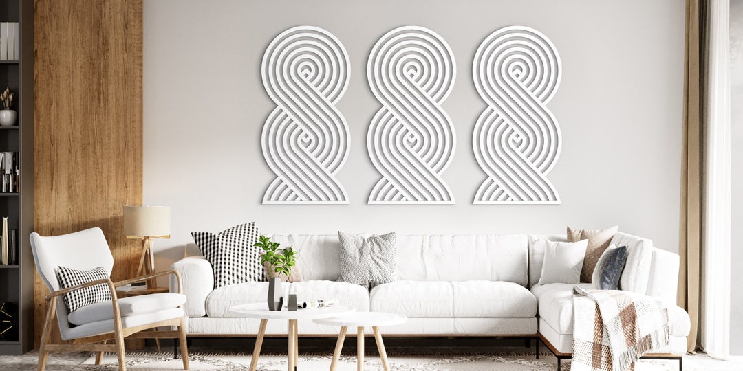 Modern Wood Wall Art Wood Wall Art Boho Wall Decor Geometric Decor ...