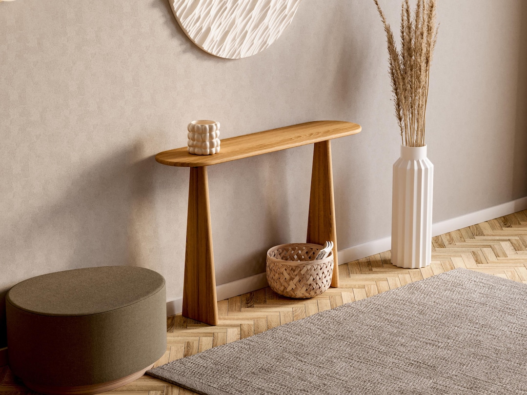 Modern Console Table - Oak Hallway Table - Scandi Console Table ...