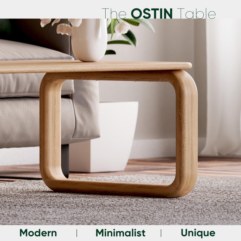 Unique Coffee Table - Modern Coffee Table - Wooden Oak Coffee Table ...