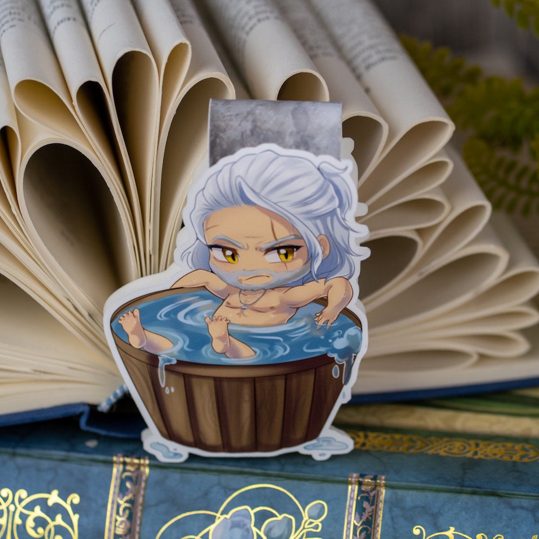 Magnetic Bookmark the Witcher Geralt in the Bath - Etsy